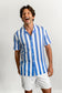 Light Blue Striped Nashie | Men’s Short Sleeve Rashie Alternative