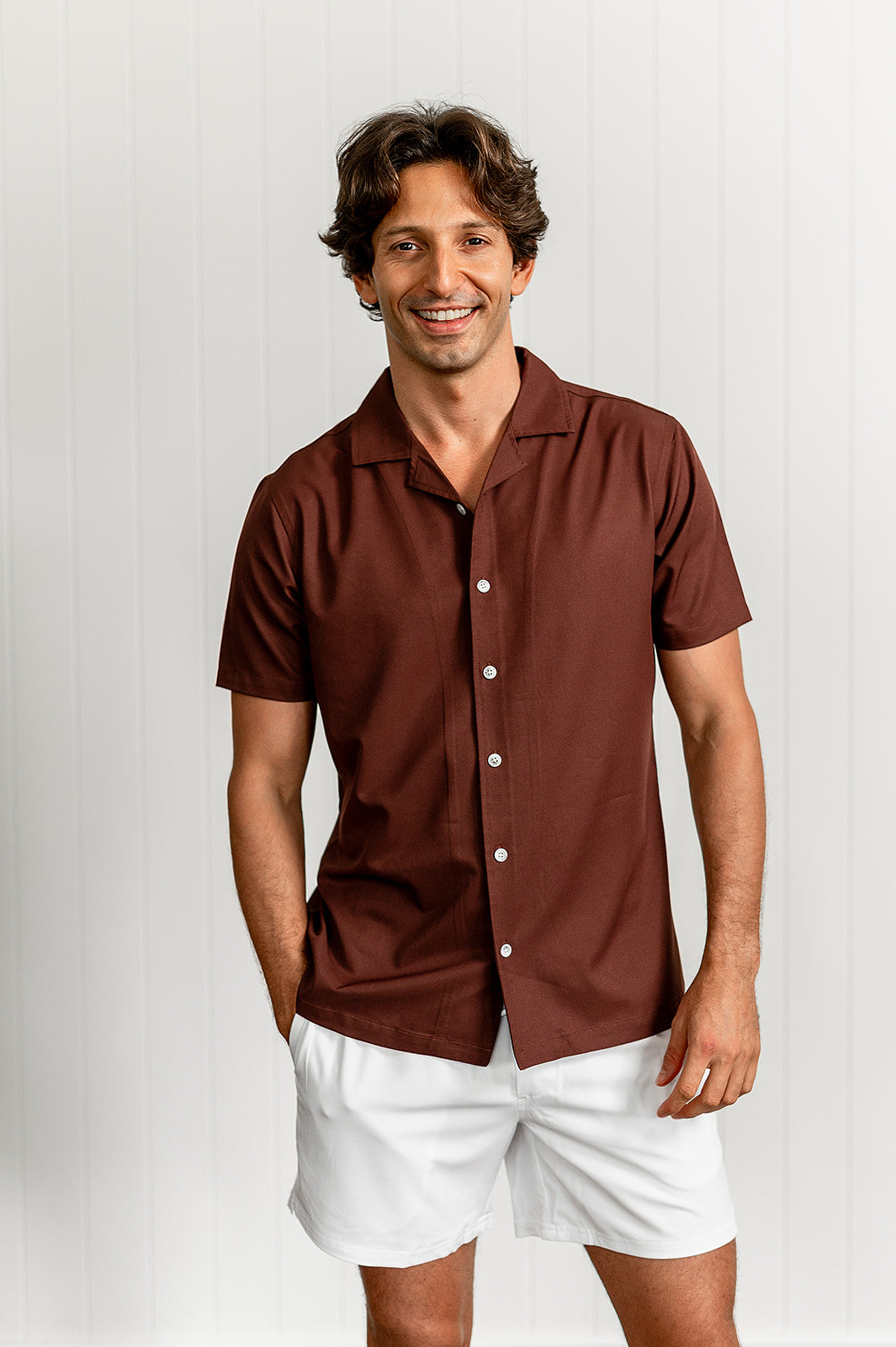 Chocolate Brown Nashie | Men’s Premium Rashie Shirt Alternative