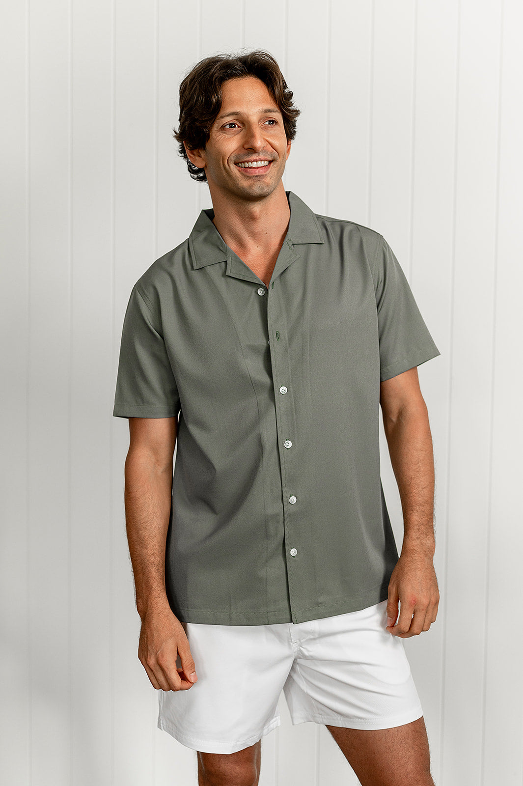 Olive Green Nashie - A Beautiful Men’s Short Sleeve (not a) Rashie