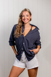 Slate Grey Long Sleeve Nashie | Unisex Rashie Shirt Alternative