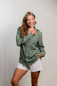 Olive Green Long Sleeve Nashie | Stylish Rashie Alternative